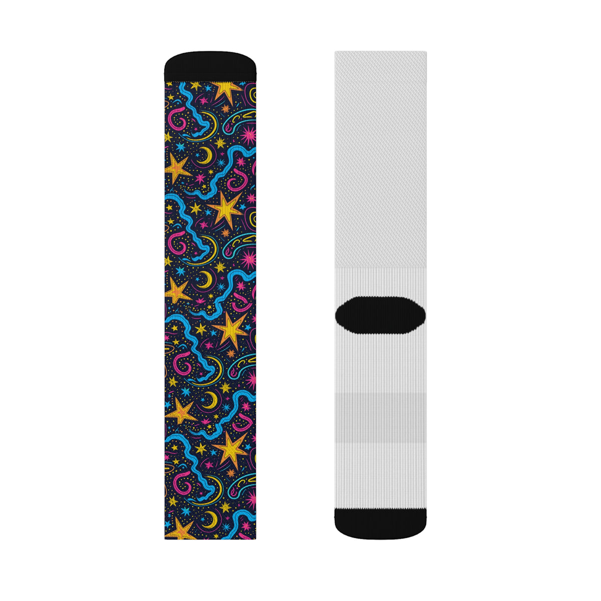 Galaxy Disco Sublimation Woman Socks – Plus All Over